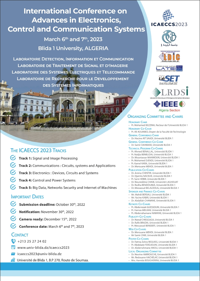 ICAECCS2023 - Université Blida 1