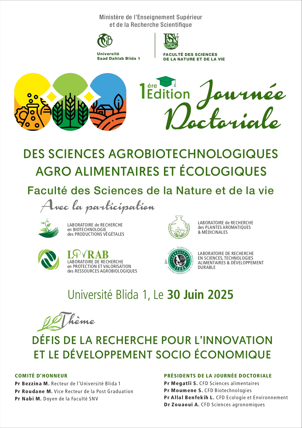 Jornada de Doctorado 1.ª Edición - Universidad Blida 1